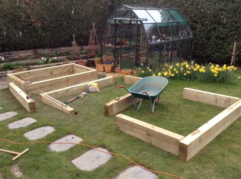 New Pine Railway Sleeper Raised Beds