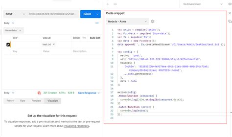 javascript post request not uploading file to the server stack overflow