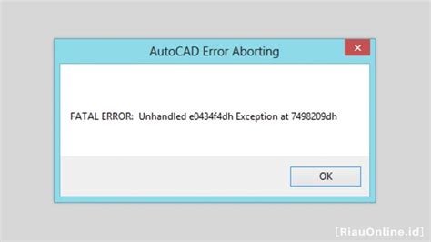 cara mengatasi autocad error aborting panduan lengkap dan mudah