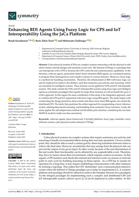 pdf enhancing bdi agents using fuzzy logic for cps and iot