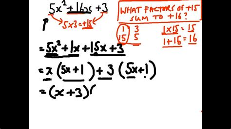 Factorising Quadratics With More Than 1 X Squared Youtube