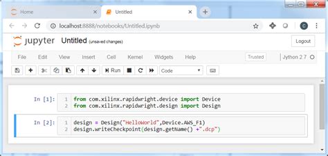 rapidwright jupyter notebook kernel setup — rapidwright