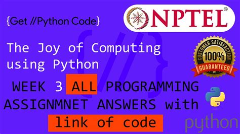 nptel joy of computing using python week 3 all programming assignment