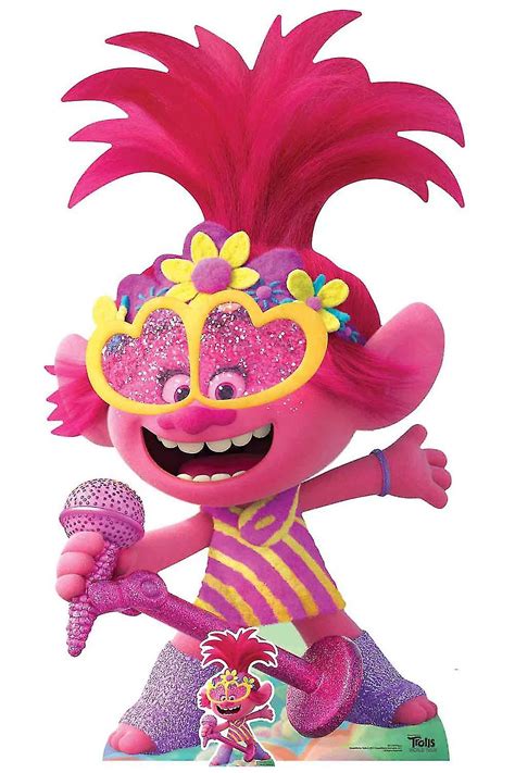 Princess Poppy Singing Official Trolls World Tour Lifesize Cardboard