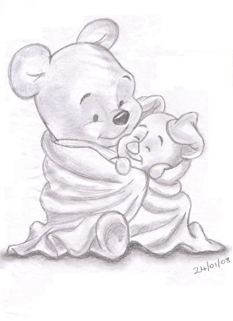 Disney Drawings Pencil Cartoon Characters To Drawing