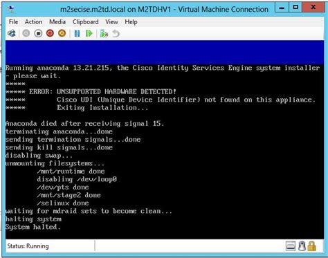 solved cisco ise instalation error cisco community