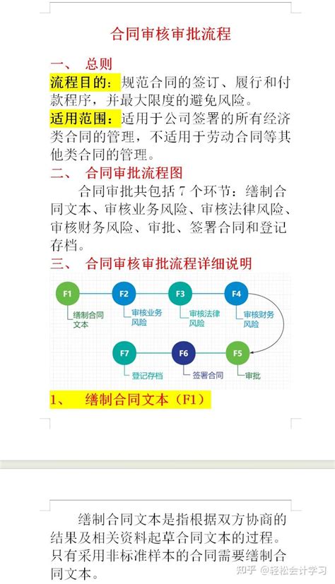 不愧是13年老会计，把财务合同审批流程和审核要点整理的这么详细 知乎