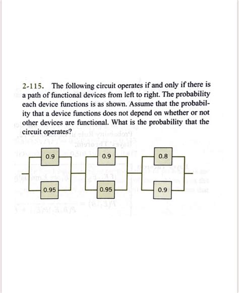 solved 2 115 the following circuit operates if and only if there is