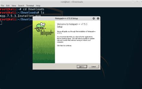 how to install a notepad text editor on kali linux text
