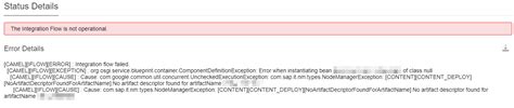 2617106 no artifact descriptor found for user credential sap