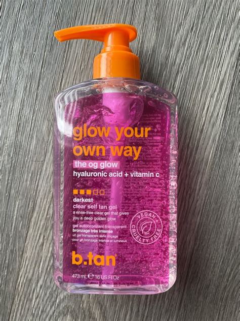 B Tan Clear Self Tan Glow Your Own Way Self Tanning Gel Vegan Inci Beauty
