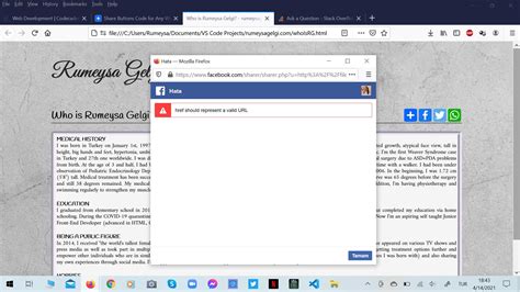 javascript adding hamburger menu and share buttons to
