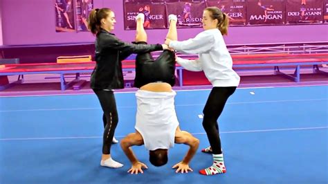 Teaching Our Dad Gymnastics Marissa Freestyle