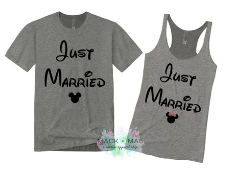 Disney Just Married Shirts Minnie Bride Tank Mickey Groom T Shirt
