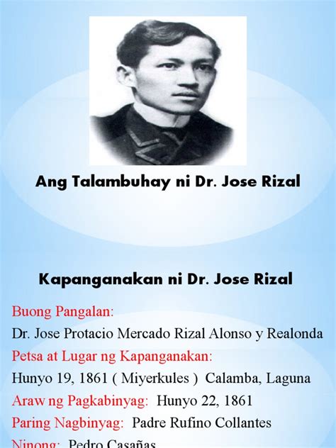 Talambuhay Ni Dr Jose Rizal Pdf