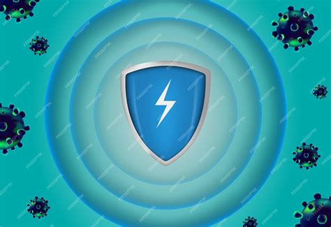 Premium Vector Virus Protection With Shield Concept Security Shield