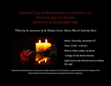 National Day Of Rememberance And Action On Violence Against Women