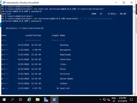 windows server 2019 openssh configure ssh client