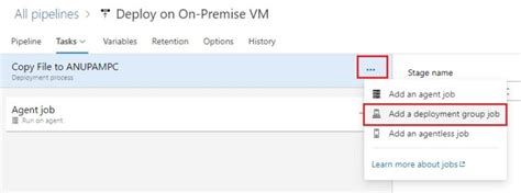 deploy solutions to on premise servers using azure devops