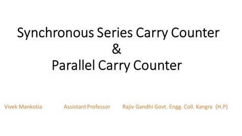 synchronous series parallel carry counter youtube
