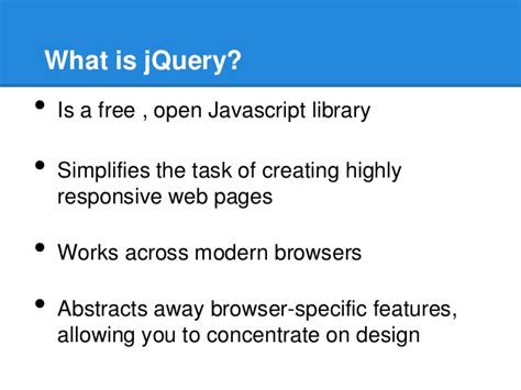 what is jquery best 10 important uses of jquery in real world
