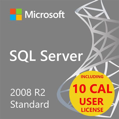 msft sql server 2008 r2 standard edition 32 x64 10 cal15 cal in total