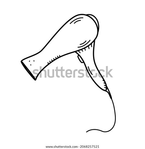 Hair Dryer Vector Illustration Electric Hair Stock Vector Royalty Free