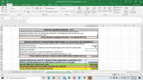 Declaracion De Renta 2021 Ejemplo Ejercicio Practico En Excel Para
