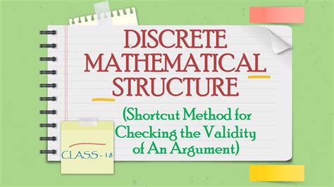 discrete mathematics class 18 shortcut method for checking the