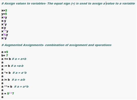 assignment and augmented assignment in python rp s blog on data science