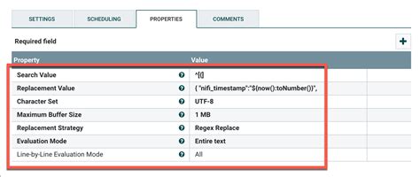 adding a timestamp to elasticsearch data with apache nifi