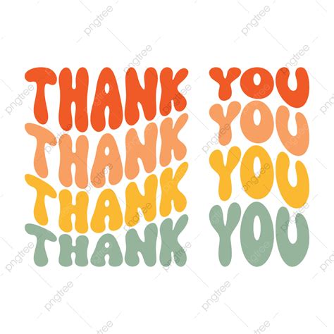 Thank You Illustration With 70s Hippie Banner Positive Sticker Retro