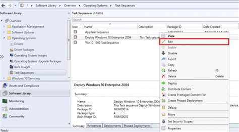 deploy windows 10 2004 using sccm configmgr memcm how to manage devices