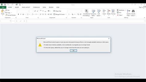 microsoft excel cannot open or save any more documents because there is