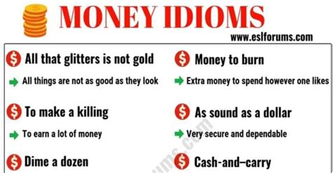 20 Interesting Money Idioms In English Esl Forums