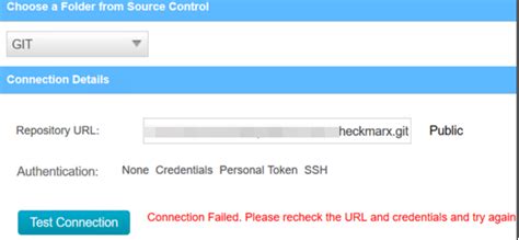 git bitbucket connection failed
