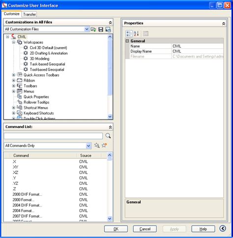 custom cui or workspace setting all autocad autodesk community