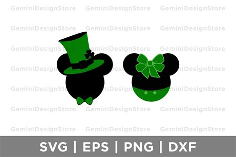 Mickey Mouse St Patricks Day Svg Mickey Mouse Svg Minnie Etsy