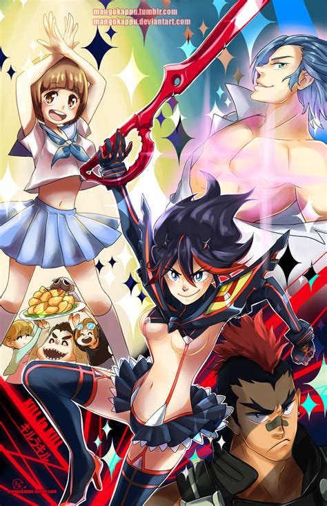 Guts Kill La Kill Kinagase Tsumugu Mankanshoku Barazou Mankanshoku