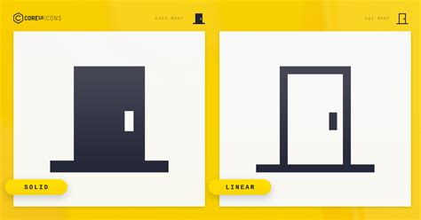 door icon · svg png javascript and webfont · coreui icons