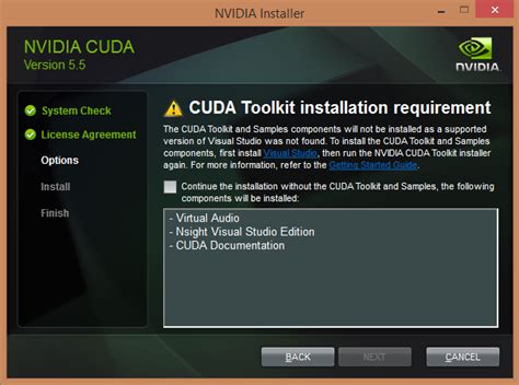 incompatibility error installing cuda on windows stack overflow