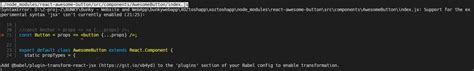 issue babel transformation syntax error · issue 78 · rcaferati