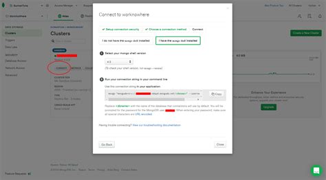 error in connection mongodb atlas to shell stack overflow