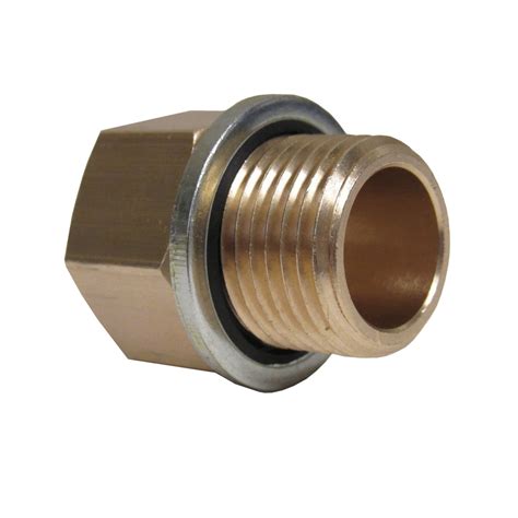 3 4 Fnpt X 3 4 Bspp Male Brass Adapter W Sealing Washer