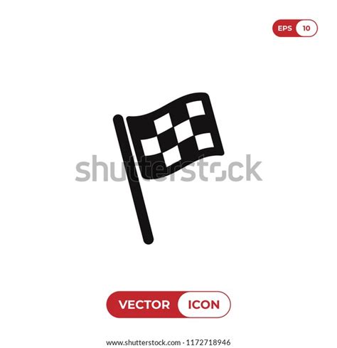 Racing Flag Icon Vector Stock Vector Royalty Free 1172718946