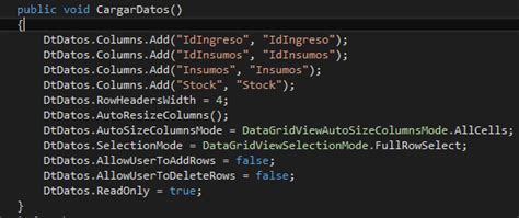 c errror al guardar filas en datagridview a base de datos stack