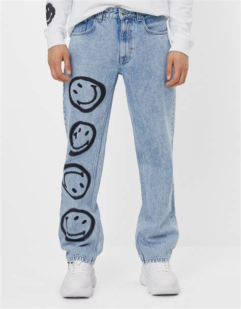 ‘90s Smiley Jeans Man Bershka