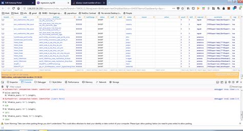 dom sourced table not returning the correct number of elements in the
