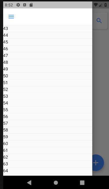 how to create a combined scrollable list in a drawer in flutter
