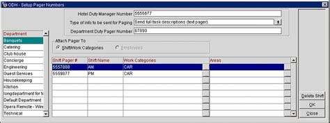 pager number setup